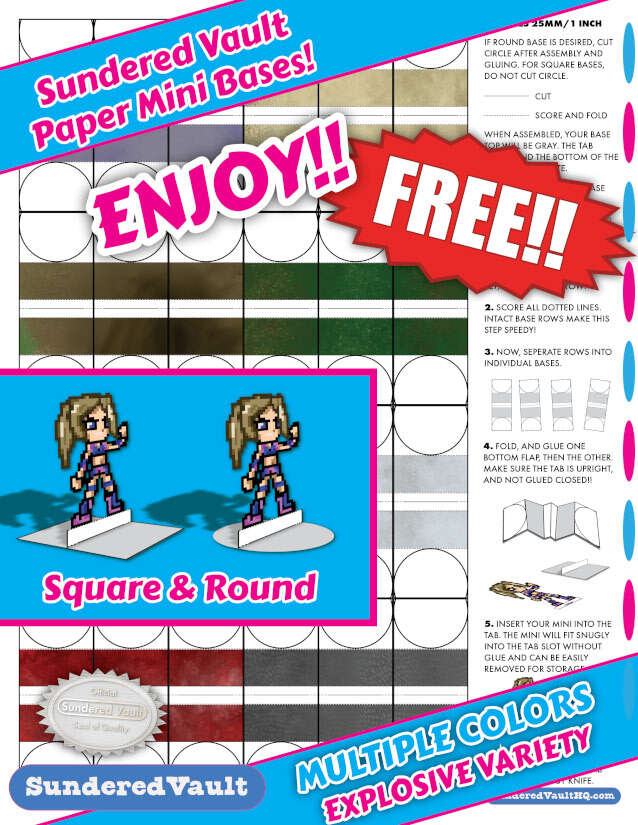Printable Mini Bases - Multiple Color Variety! - Sundered Vault ...