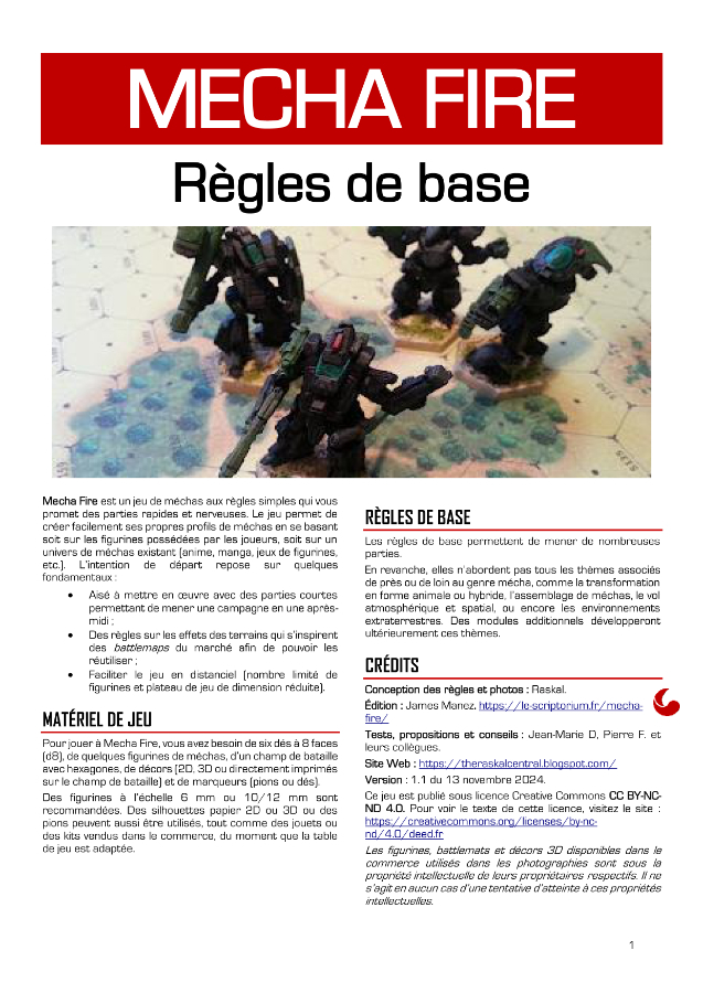 Mecha Fire - Le Scriptorium | DriveThruRPG