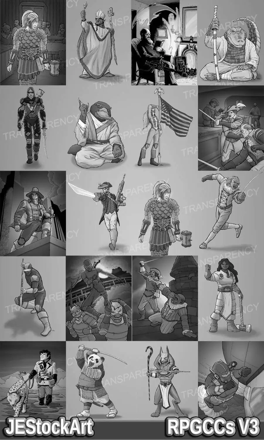 RPG Character Art Pack - Volume III - Jeshields | DriveThruRPG