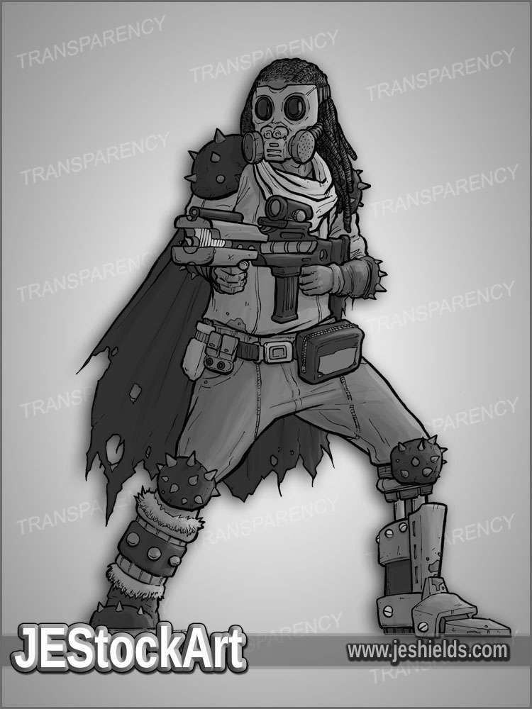 JEStockArt - Post Apocalypse - Warrior With Crude Cybernetic Leg - GNB ...