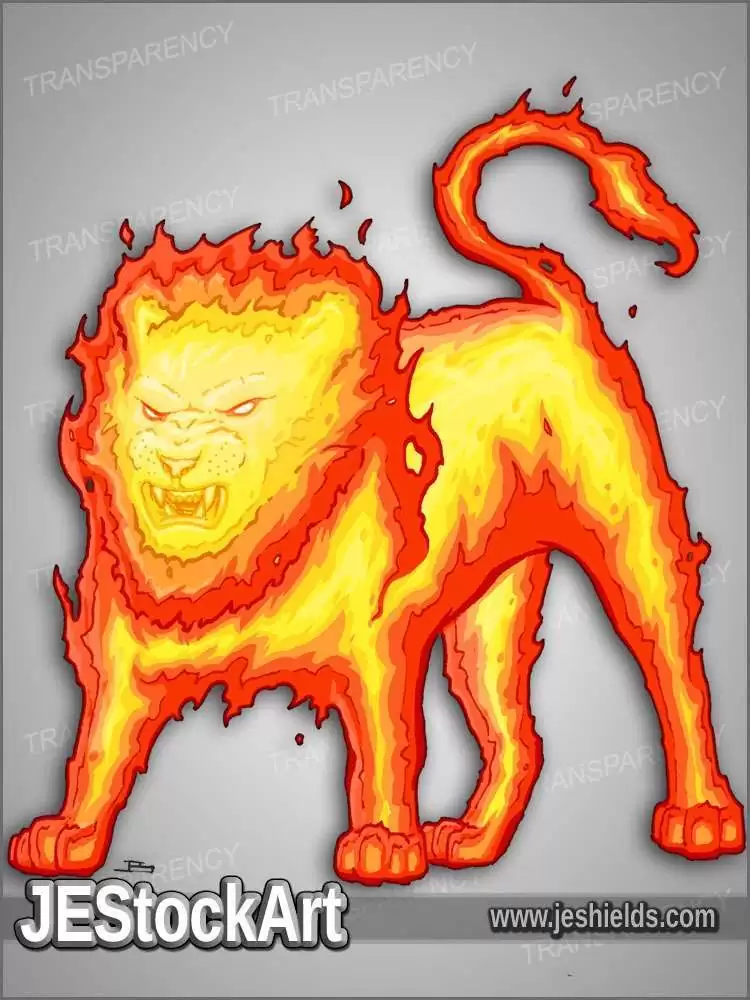 JEStockArt - Fantasy - Elemental Fire Lion - CNB - Jeshields | Fantasy ...