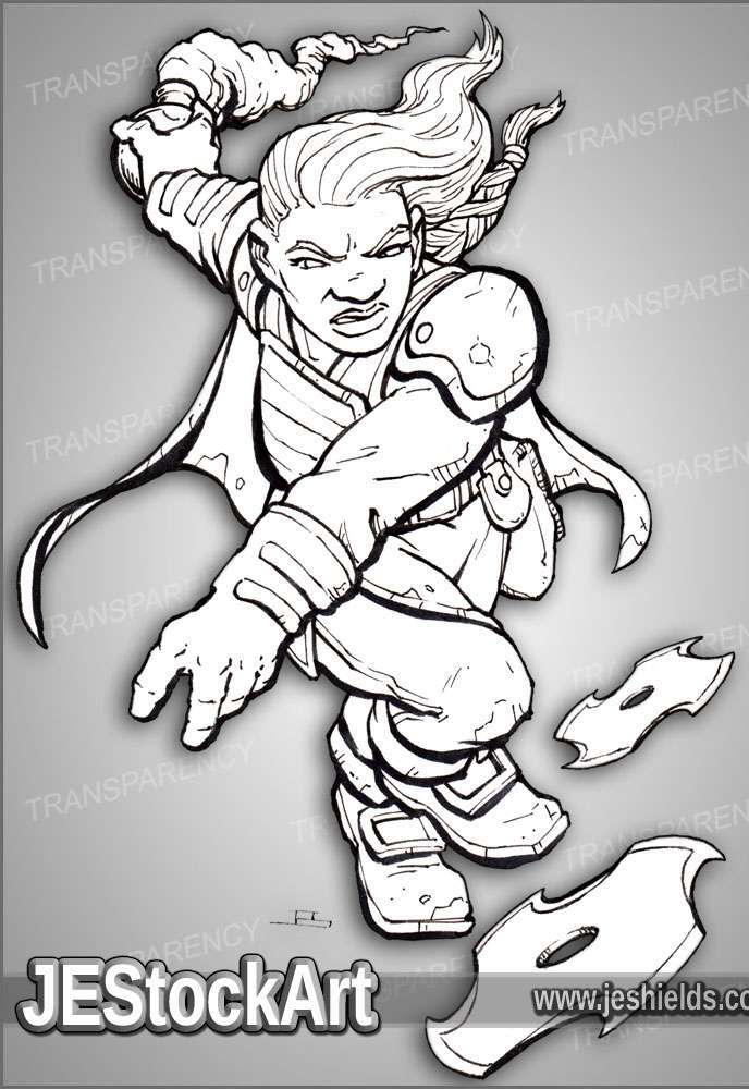 JEStockArt - Fantasy - Female Dwarven Alchemist Throwing Stars - LNB ...