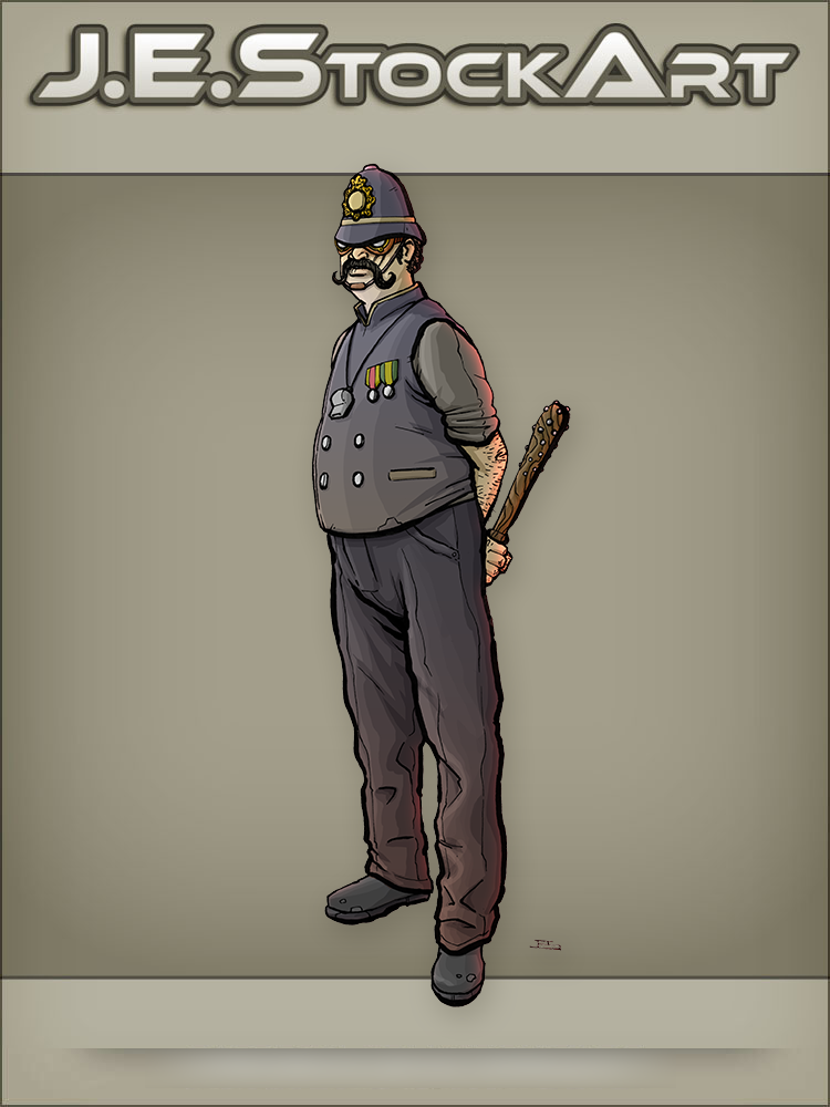 JEStockArt - Steampunk - Gaslight Bobby with Handlebar Moustache Wields ...