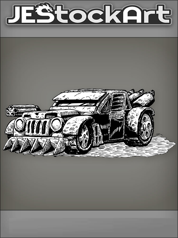 JEStockArt - PostA - Rugged Battle Car With Rotating Gun - INB ...