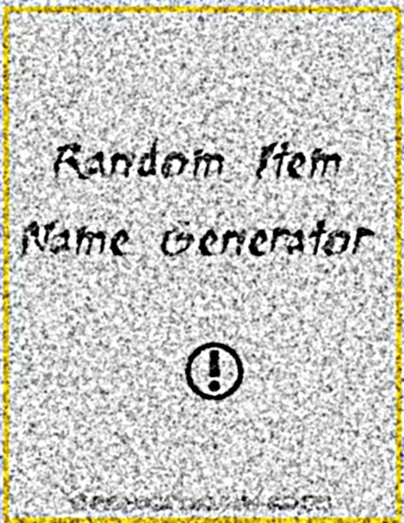Random Item Name Generation - Masters of Pen and Paper | DriveThruRPG