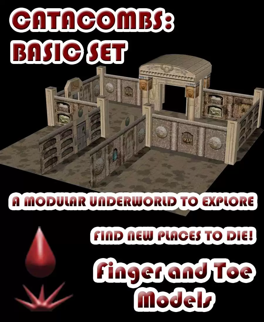 Catacombs - Finger and Toe Models | Fantasy Scenery | Historic Scenery | DriveThruRPG