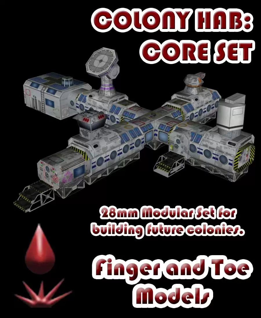 Colony Hab: Core Set - Finger and Toe Models | Sci-Fi Scenery | DriveThruRPG