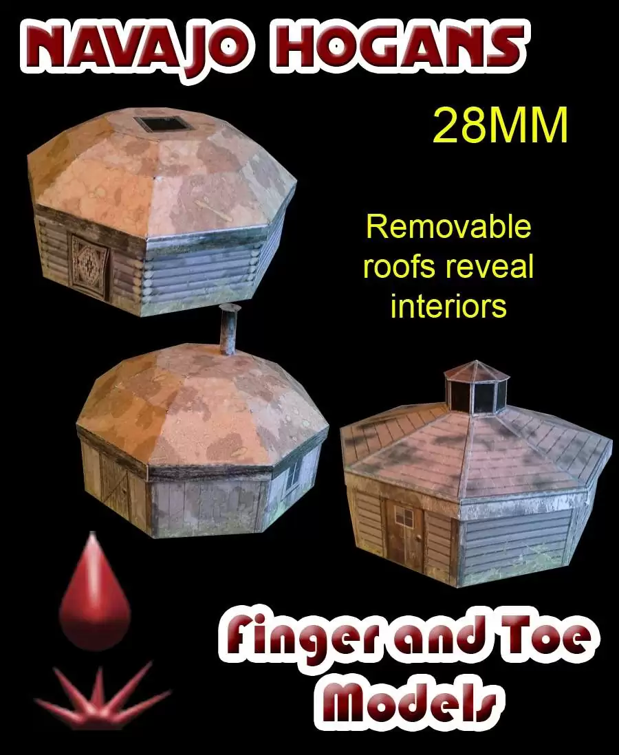 Navajo Hogans - Finger and Toe Models | Modern Scenery | Historic Scenery | DriveThruRPG