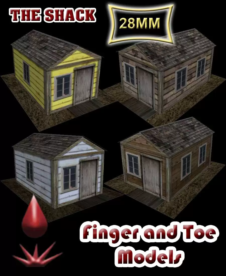 Shack - Finger and Toe Models | Historic Scenery | Old West | DriveThruRPG
