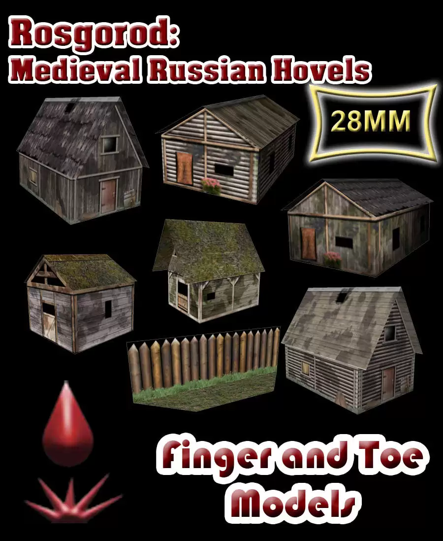Rusgorod: Medieval Russian Hovels - Finger and Toe Models | Fantasy ...
