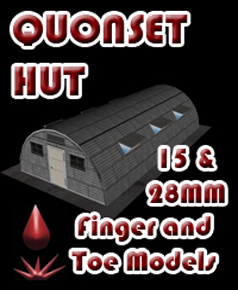 Quonset Hut - Finger and Toe Models | Modern Scenery | Historic Scenery | DriveThruRPG