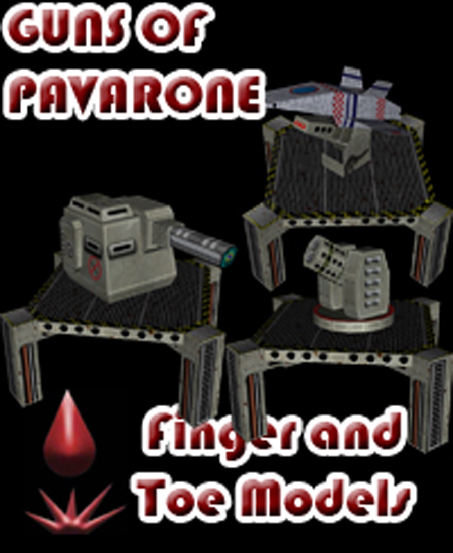 Guns of Pavarone - Finger and Toe Models | Sci-Fi Scenery | DriveThruRPG