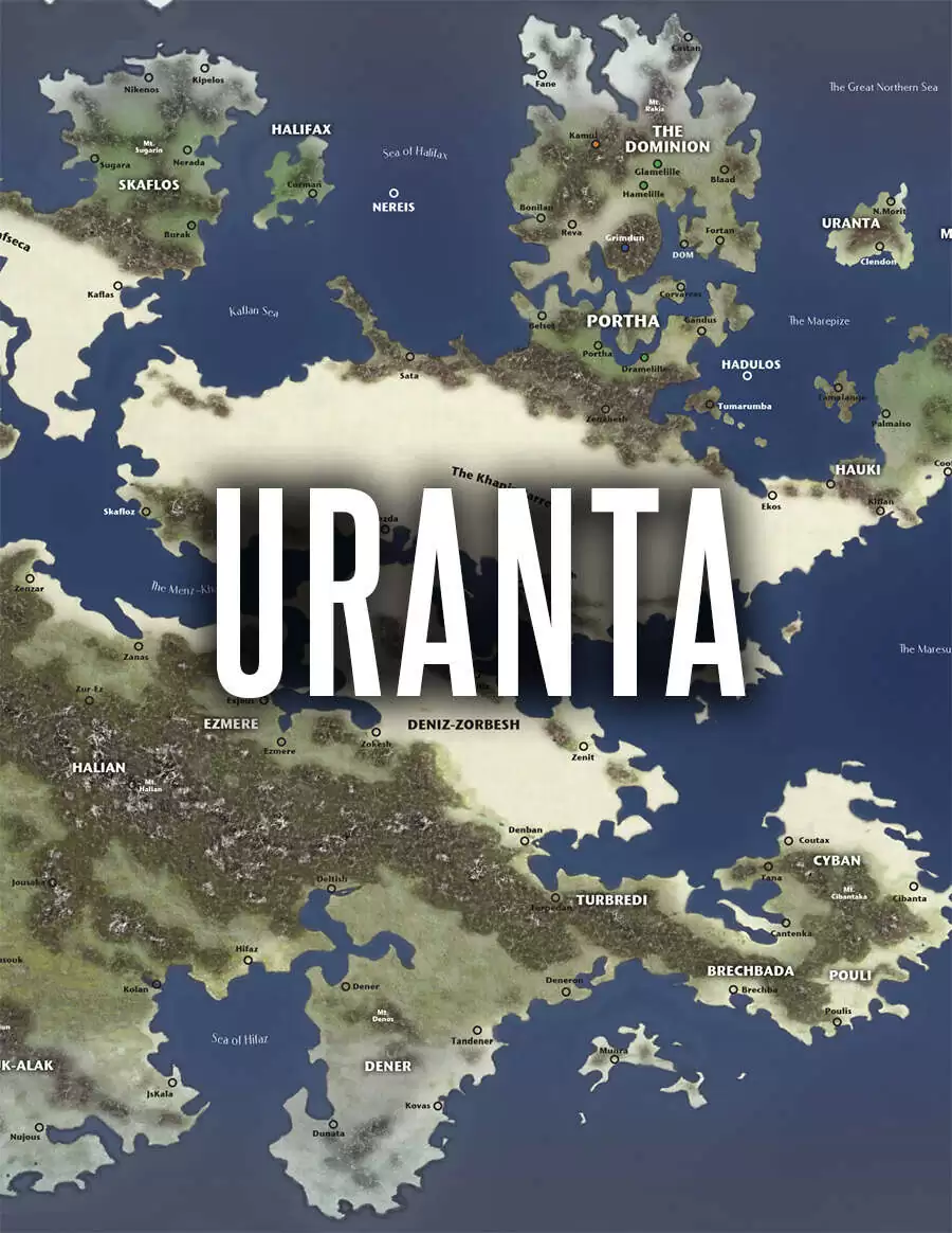 Map of Uranta - The Order of the Link | DriveThruRPG
