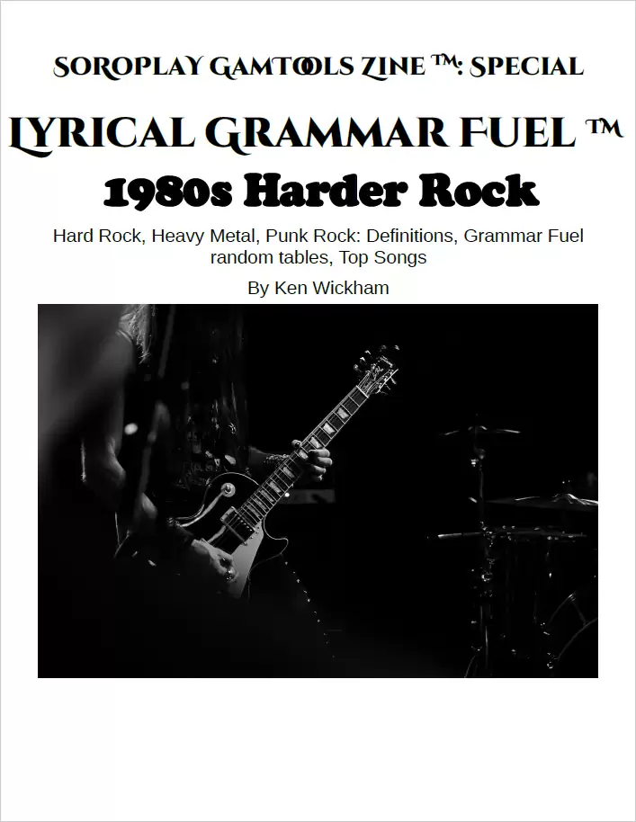 Lyrical Grammar Fuel: 1980s Harder Rock - Ken Wickham | Grammar Fuel ...