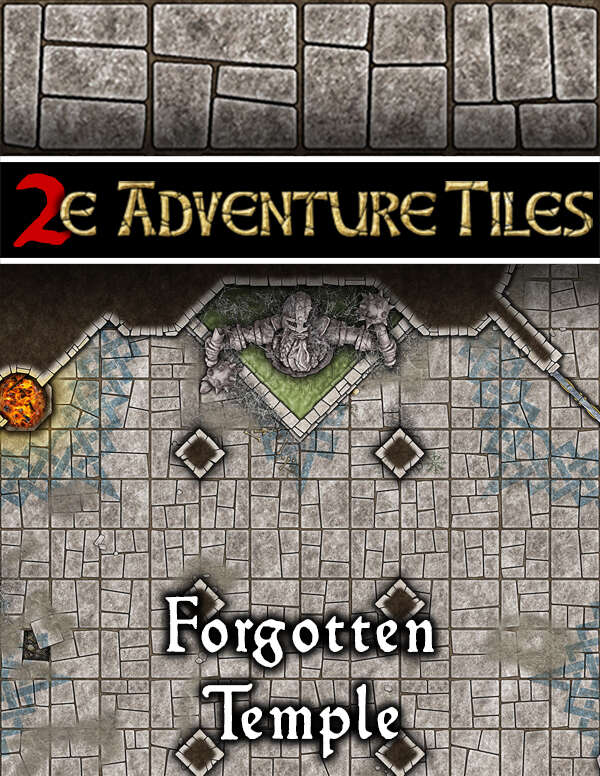 2e Adventure Tiles: Forgotten Temple - SkeletonKey Games | DriveThruRPG