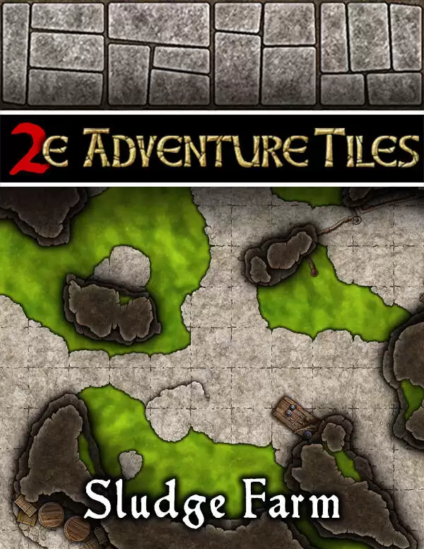 2e Adventure Tiles: Sludge Farm - SkeletonKey Games | DriveThruRPG