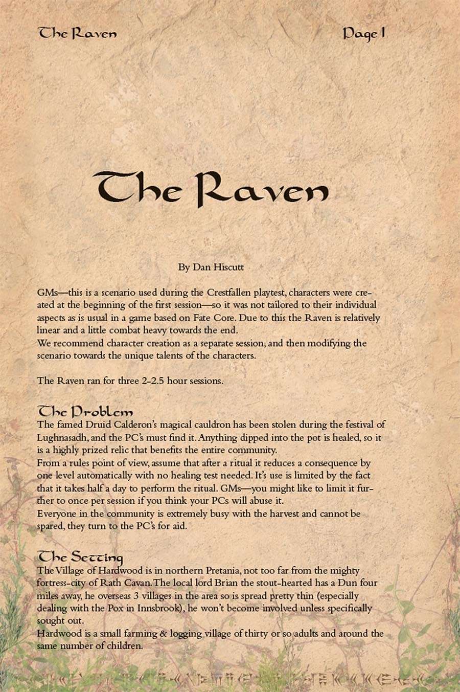 The Raven - Dan Hiscutt | DriveThruRPG
