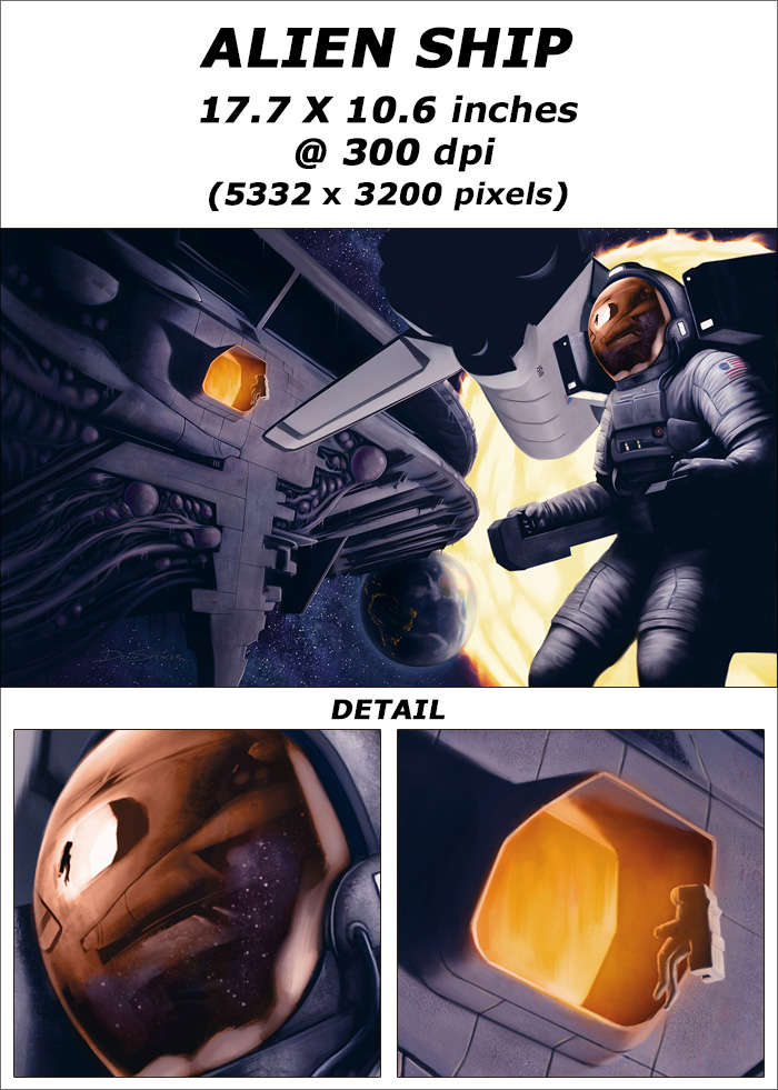 Cover full page - Alien Ship - RPG Stock Art - Dean Spencer Art | Cover ...