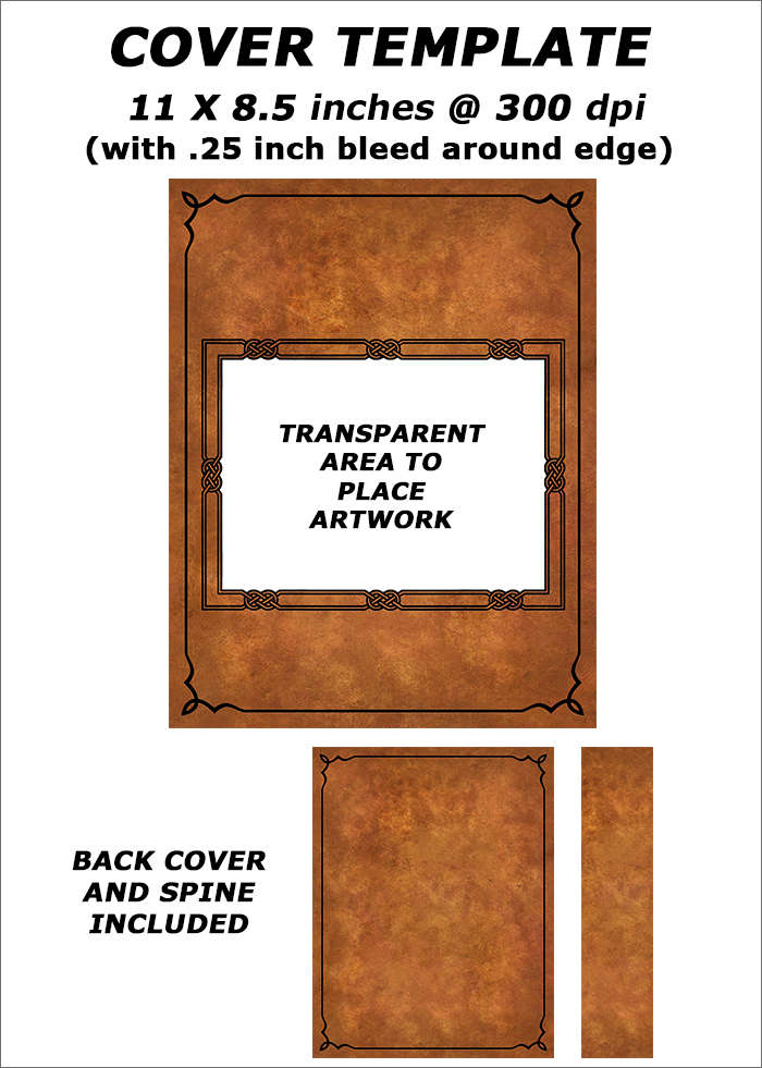 Cover template - Light Brown Leather (landscape image) - RPG Stock Art ...