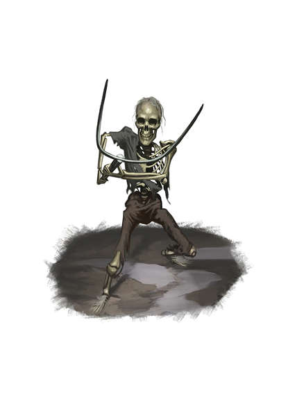 Filler spot colour - character: skeleton halfling - RPG Stock Art ...