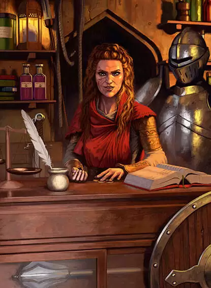 Quarter page - Merchant - RPG Stock Art - Dean Spencer Art | Quarter ...