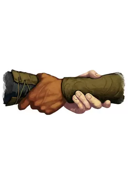 Filler spot colour - event: shaking hands - RPG Stock Art - Dean ...