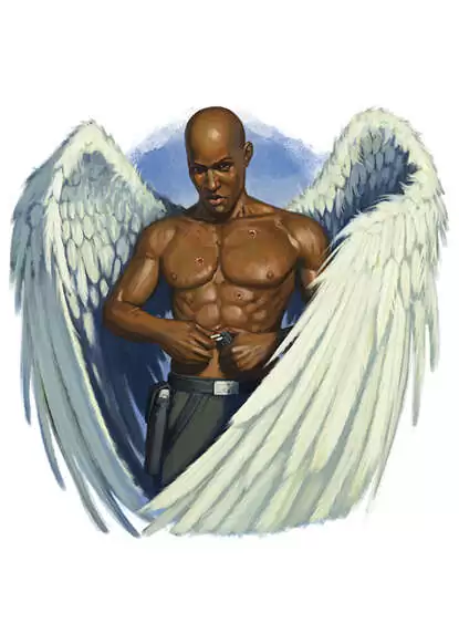 Filler spot colour - character: winged man - RPG Stock Art - Dean ...