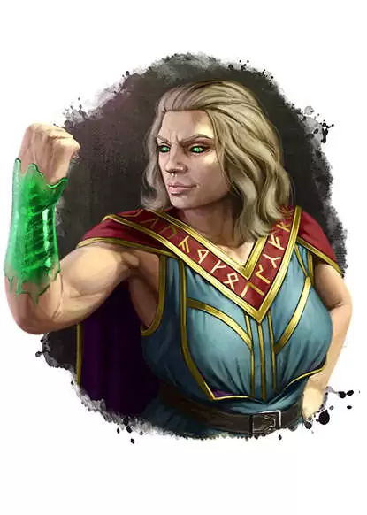 Filler spot colour - character: dwarf mage: casting jade armour - RPG ...