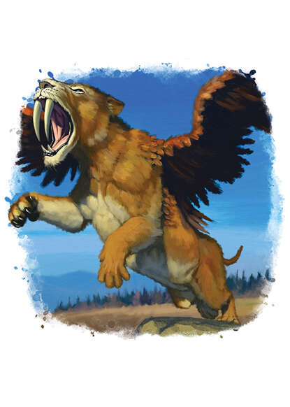 Filler spot colour - creature: saberwing - RPG Stock Art - Dean Spencer ...