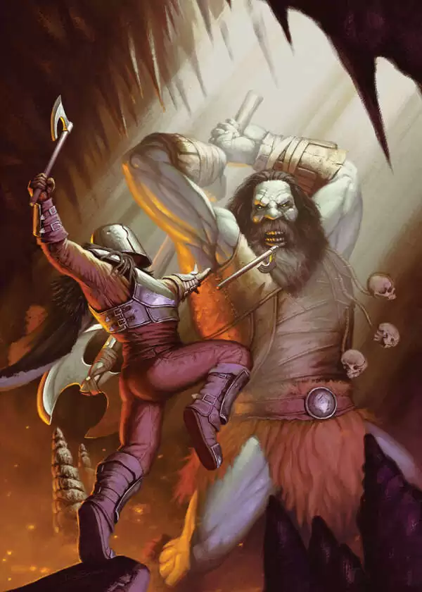 Cover full page - Warrior VS Giant - RPG Stock Art - Dean Spencer Art ...