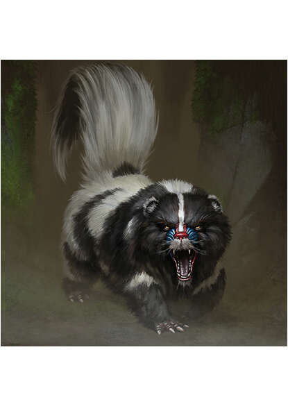 Colour card art - creature: dire skunk - RPG Stock Art - Dean Spencer ...