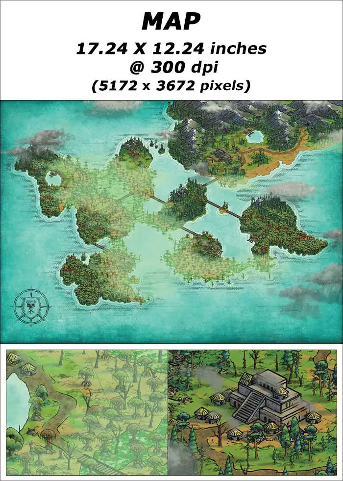 Map - Coastal Swamp Area - RPG Stock Art - Dean Spencer Art | Maps ...