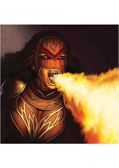 Colour card art - spell: breath weapon fire alt - RPG Stock Art - Dean ...