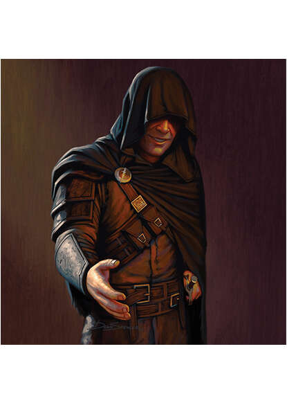 Colour card art - character: nightblade guild leader - RPG Stock Art ...