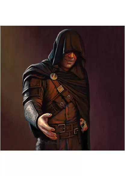 Colour card art - character: nightblade guild leader - RPG Stock Art ...