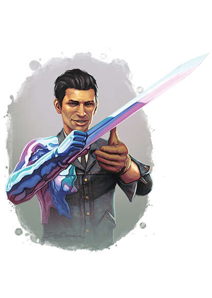 Filler spot colour - character: liquid metal engineer - RPG Stock Art ...