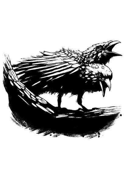 Filler spot - creature: mutated crow - RPG Stock Art - Dean Spencer Art ...