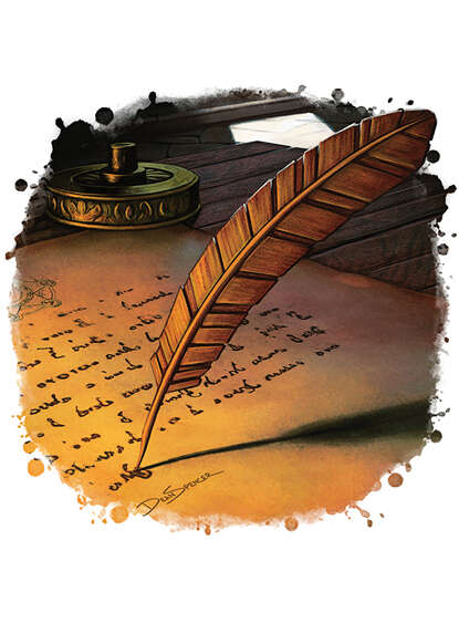 Filler spot colour - items: magic quill - RPG Stock Art - Dean Spencer ...