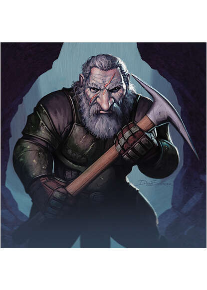 Colour card art - character: dwarf void - RPG Stock Art - Dean Spencer ...