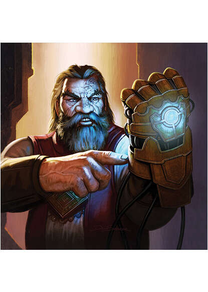 Colour card art - character: dwarf technomancer - RPG Stock Art - Dean ...