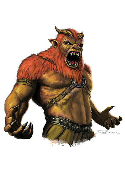 Colour cut out - character: beastman - RPG Stock Art - Dean Spencer Art ...