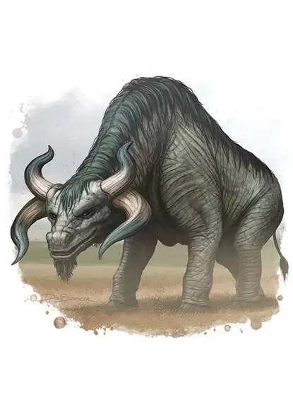 Filler spot colour - creature: thunder ox - RPG Stock Art - Dean ...