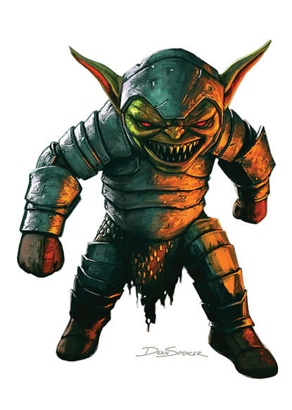 Colour cut out - character: goblin tank - RPG Stock Art - Dean Spencer ...