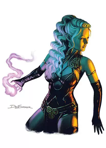 Colour cut out - character: elf sorceress - RPG Stock Art - Dean ...