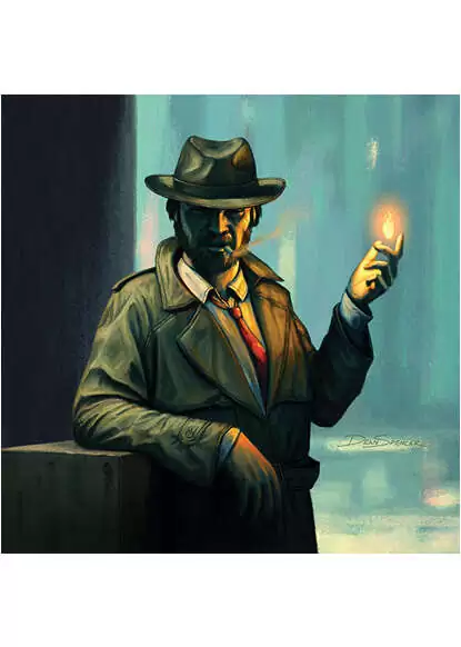 Colour card art - character: urban wizard - RPG Stock Art - Dean ...