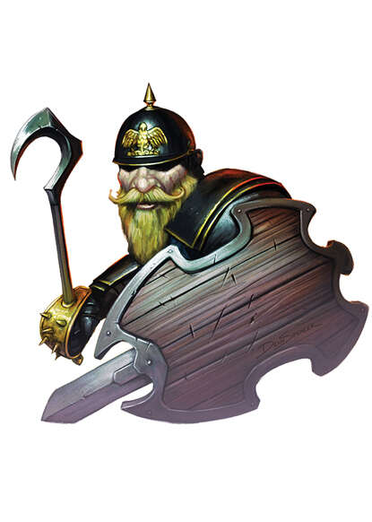 Colour cut out - character: dwarven soldier - RPG Stock Art - Dean Spencer Art | Cut Out Fillers ...