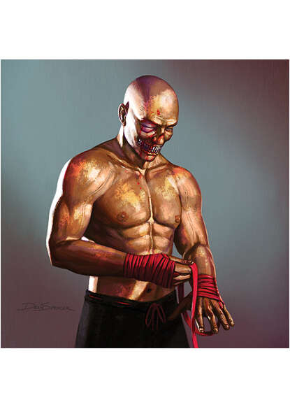 Colour card art - character: pishtaco fighter - RPG Stock Art - Dean ...