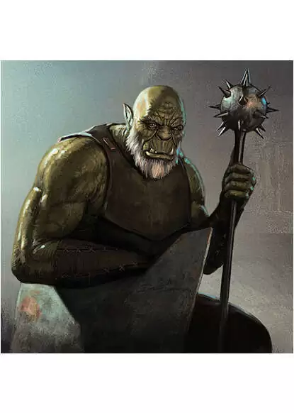 Colour card art - character: old orc warrior - RPG Stock Art - Dean ...