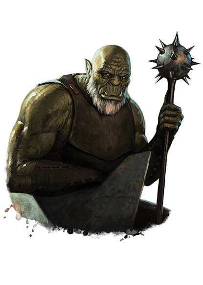 Colour cut out - character: old orc warrior - RPG Stock Art - Dean ...