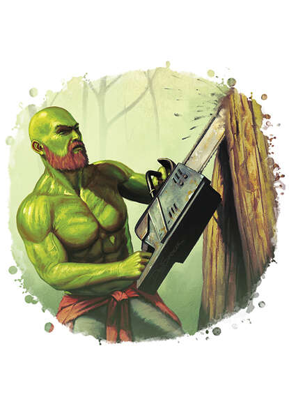 Filler spot colour - character: lumberjack green skin - RPG Stock Art ...